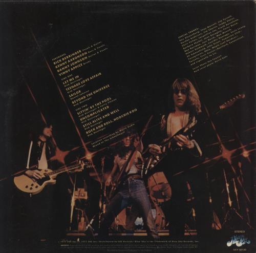 Rick Derringer Live UK vinyl LP album (LP record) (505055)