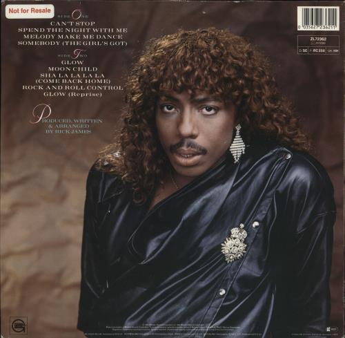 Rick James Glow UK vinyl LP album (LP record) (715197)