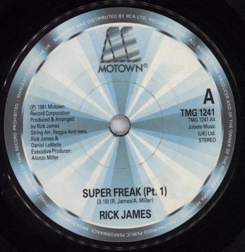 Rick James Super Freak UK 7" vinyl single (7 inch record / 45) (841509)