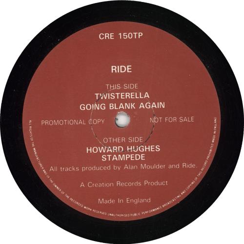 Ride Twisterella - EX UK Promo 12" vinyl single (12 inch record / Maxi ...