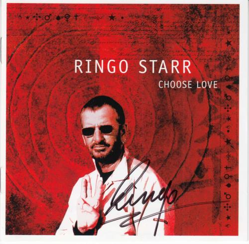 Ringo Starr Choose Love - Autographed UK CD album (CDLP) (776889)