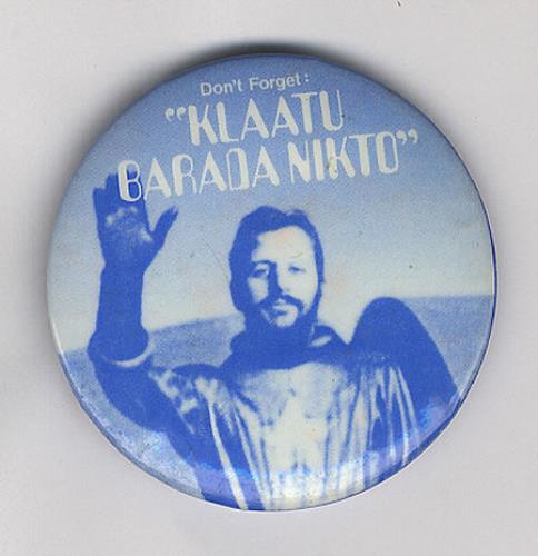 Ringo Starr Don't Forget: Klaatu Barada Nikto UK Promo badge (370923 ...