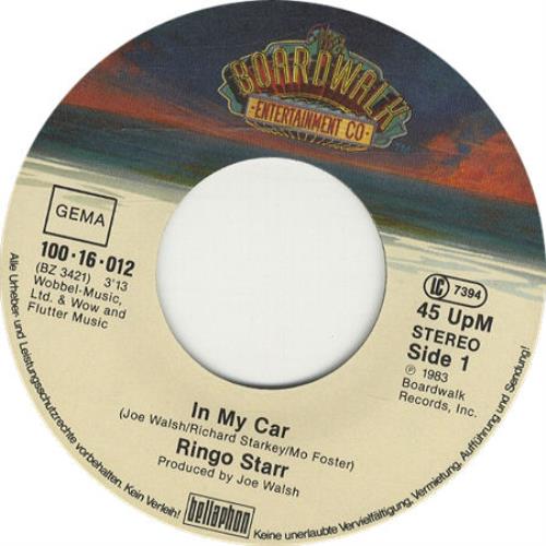 Ringo Starr In My Car German 7" vinyl single (7 inch record / 45) (71247)