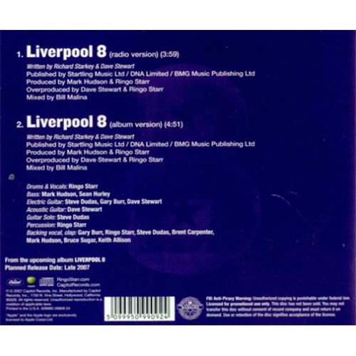 Ringo Starr Liverpool 8 US Promo CD single (CD5 / 5") (424791)