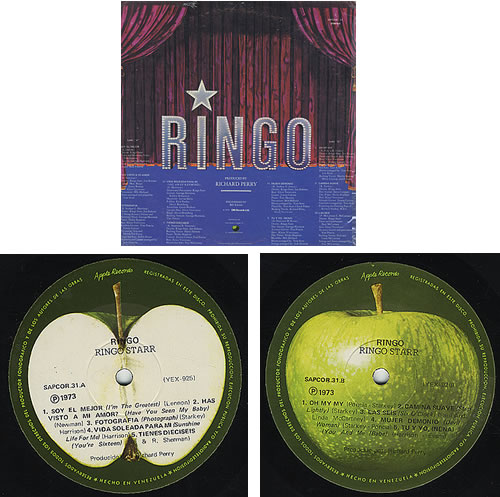 Ringo Starr Ringo - Reversed Labels Venezuelan vinyl LP album (LP ...