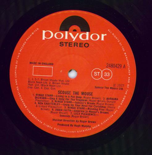 Ringo Starr Scouse The Mouse - Autographed UK vinyl LP album (LP record ...