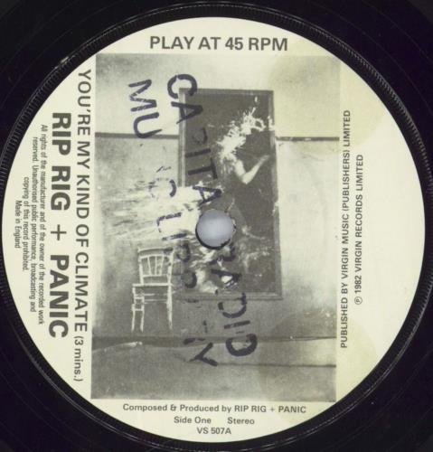 Rip Rig + Panic You're My Kind Of Climate UK 7" vinyl single (7 inch ...