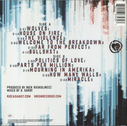Rise Against Wolves US vinyl LP album (LP record) (833966)