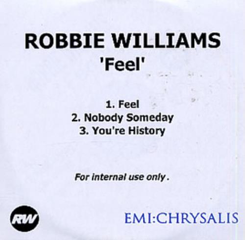 Robbie Williams Feel UK CD-R acetate (250709)