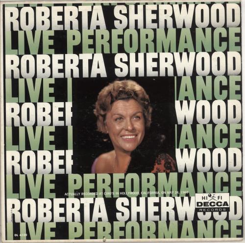 Roberta Sherwood Live Performance! US vinyl LP album (LP record) (711671)