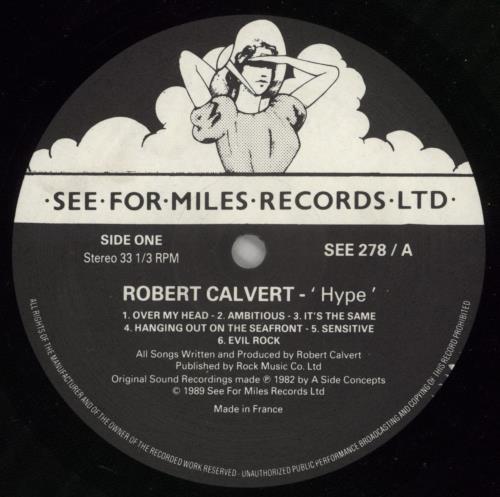 Robert Calvert Hype UK vinyl LP album (LP record) (798316)