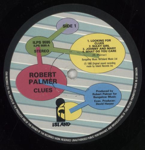 Robert Palmer Clues UK vinyl LP album (LP record) (658513)