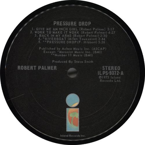 Robert Palmer Pressure Drop US vinyl LP album (LP record) (417138)