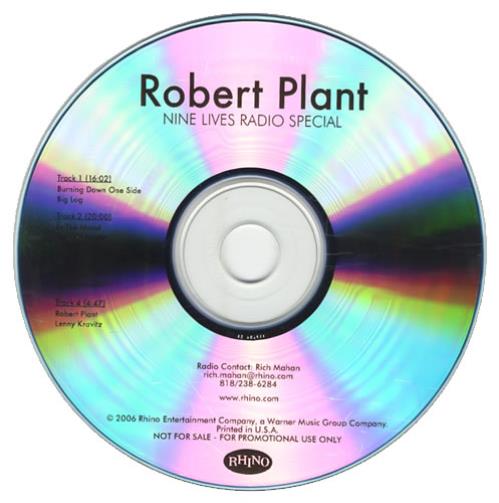 Robert Plant Nine Lives Radio Special US Promo CD-R acetate (434371)