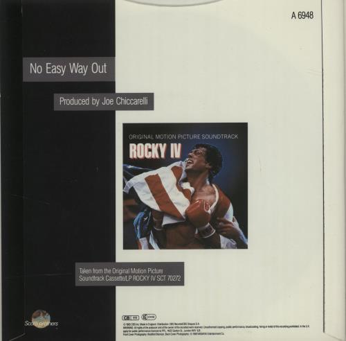 Robert Tepper No Easy Way Out UK 7" vinyl single (7 inch record / 45 ...
