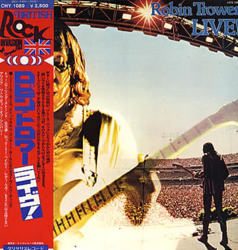 Robin Trower Live! Japanese vinyl LP album (LP record) (176055)