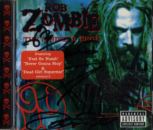 Rob Zombie The Sinister Urge - Fully Autographed US CD album (CDLP ...