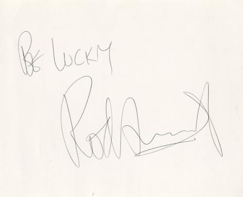 Rod Stewart Autographed Sheet UK memorabilia (545785) AUTOGRAPH