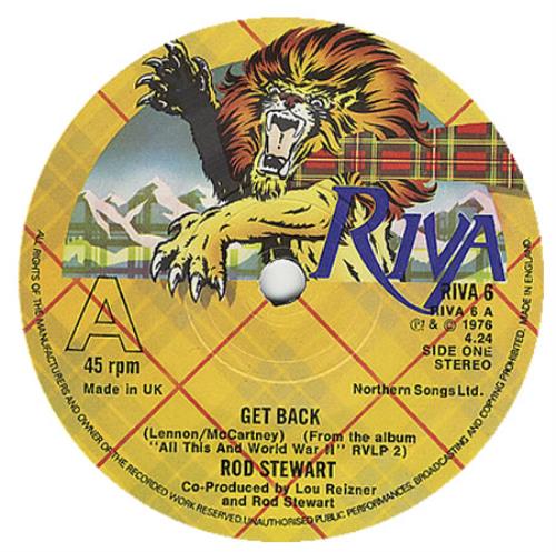 Rod Stewart Get Back UK 7" vinyl single (7 inch record / 45) (406050)