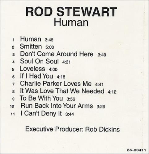 Rod Stewart Human US Promo CD album (CDLP) (178435)