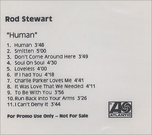 Rod Stewart Human UK Promo CD-R acetate (179444)
