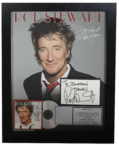 Rod Stewart The Great American Songbook - Autographed US award disc ...
