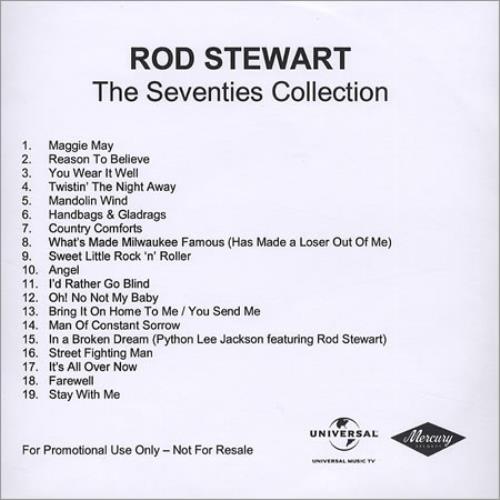 Rod Stewart The Seventies Collection UK CD-R acetate (406435)