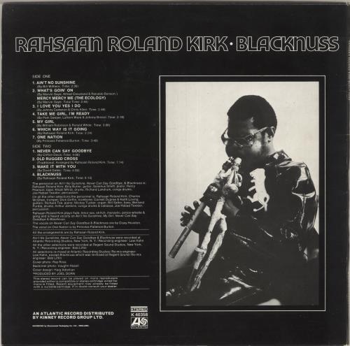 Roland Kirk Blacknuss UK vinyl LP album (LP record) (746190)