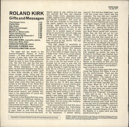 Roland Kirk Gifts And Messages UK vinyl LP album (LP record) (724239)