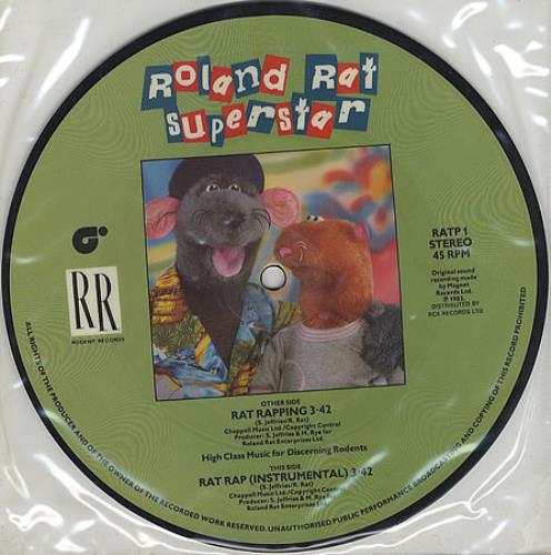 Roland Rat Rat Rapping UK 7" vinyl picture disc (7 inch picture disc ...