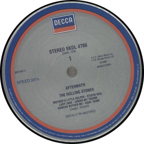 Rolling Stones Aftermath - Digitally Remastered/Silver Label UK vinyl ...