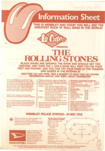 Rolling Stones European Tour 1982 + cuttings UK tour programme (381290 ...
