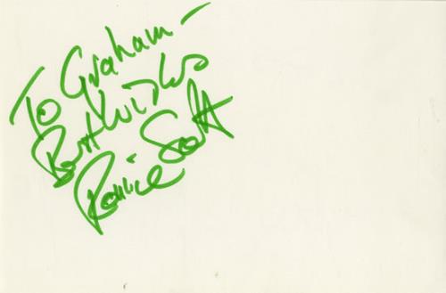 Ronnie Scott Autographed Sheet UK memorabilia (545776) AUTOGRAPH