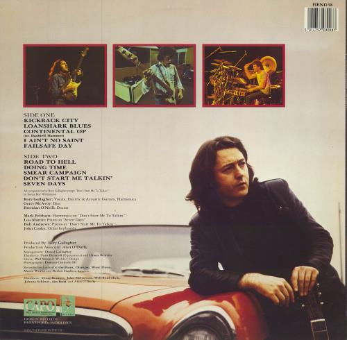 Rory Gallagher Defender + 7" - EX UK vinyl LP album (LP record) (783298)