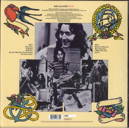 Rory Gallagher Tattoo UK vinyl LP album (LP record) (814329)