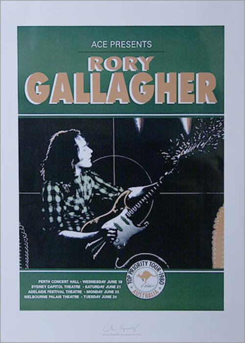 Rory Gallagher Top Priority Tour - Australia Australian Promo poster ...