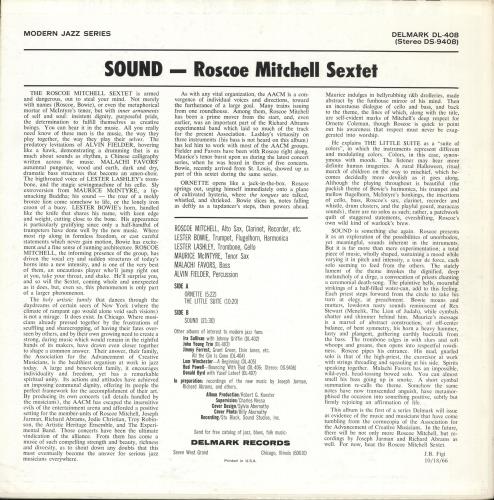 Roscoe Mitchell Sound UK vinyl LP album (LP record) (708073)