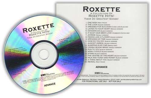Roxette A Collection Of Roxette Hits! Their 20 Greatest Songs! US Promo ...