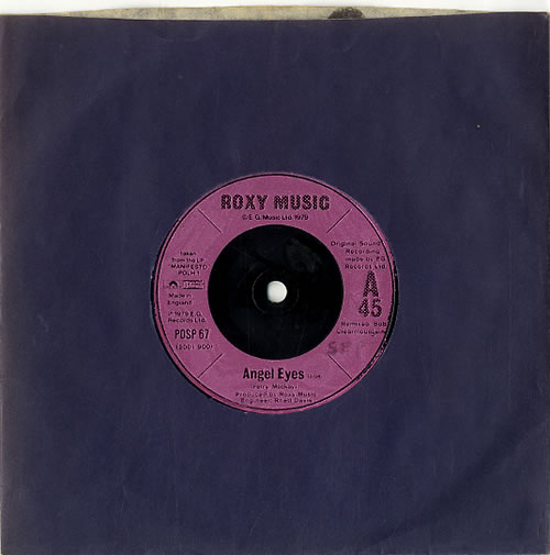 Roxy Music Angel Eyes UK 7" vinyl single (7 inch record / 45) (42541)