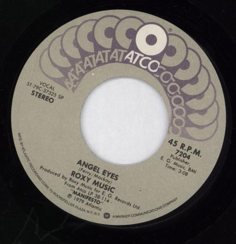 Roxy Music Angel Eyes US Promo 7" vinyl single (7 inch record / 45 ...