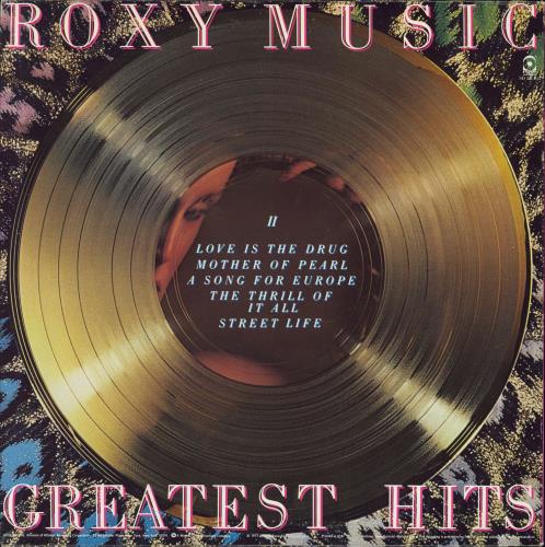 Roxy Music Greatest Hits - Gold Promo Stamped Sleeve US vinyl LP album ...