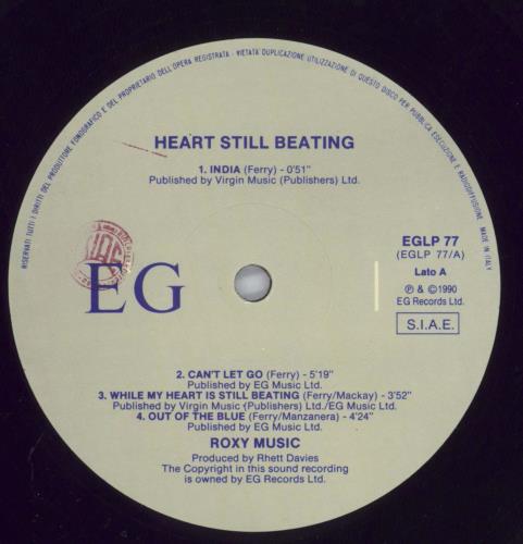 Roxy Music Heart Still Beating Italian 2-LP vinyl record set (Double LP ...