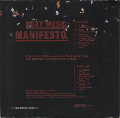 Roxy Music Manifesto UK CD album (CDLP) (866870)