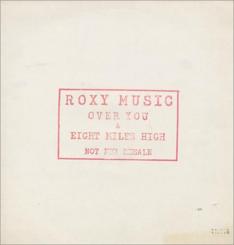 Roxy Music Over You - Limited Edition No. 5 UK Promo 12" vinyl single ...