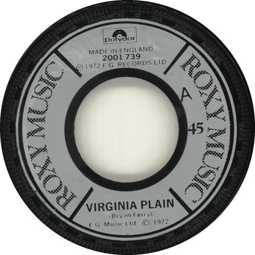 Roxy Music Virginia Plain - Jukebox UK 7" vinyl single (7 inch record ...