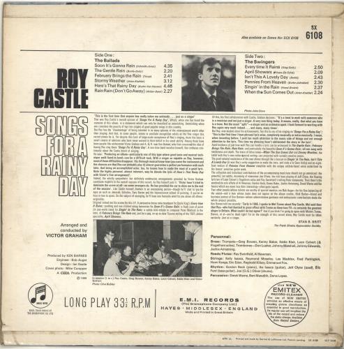 Roy Castle Songs For A Rainy Day - Factory Sample UK vinyl LP album (LP ...