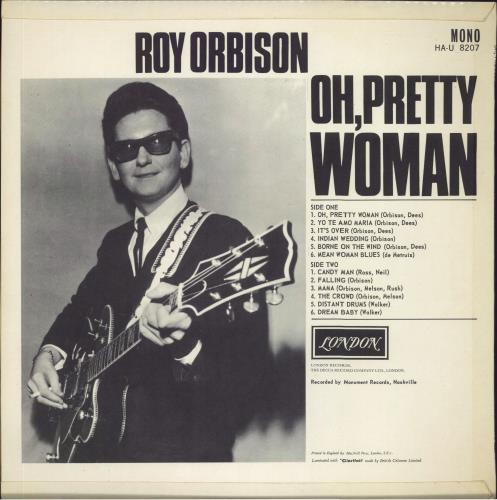 Roy Orbison Oh, Pretty Woman UK vinyl LP album (LP record) (802941)
