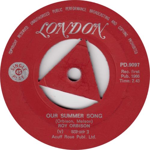 Roy Orbison Our Summer Song + P/S Zimbabwe 7" vinyl single (7 inch ...