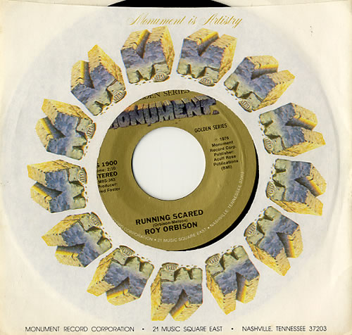 Roy Orbison Running Scared US 7" vinyl single (7 inch record / 45) (610033)