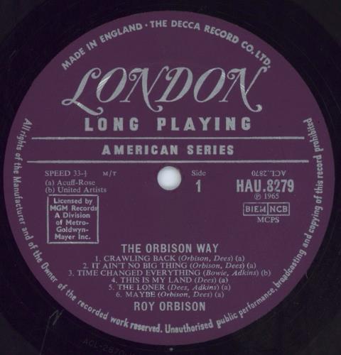 Roy Orbison The Orbison Way UK vinyl LP album (LP record) (802940)